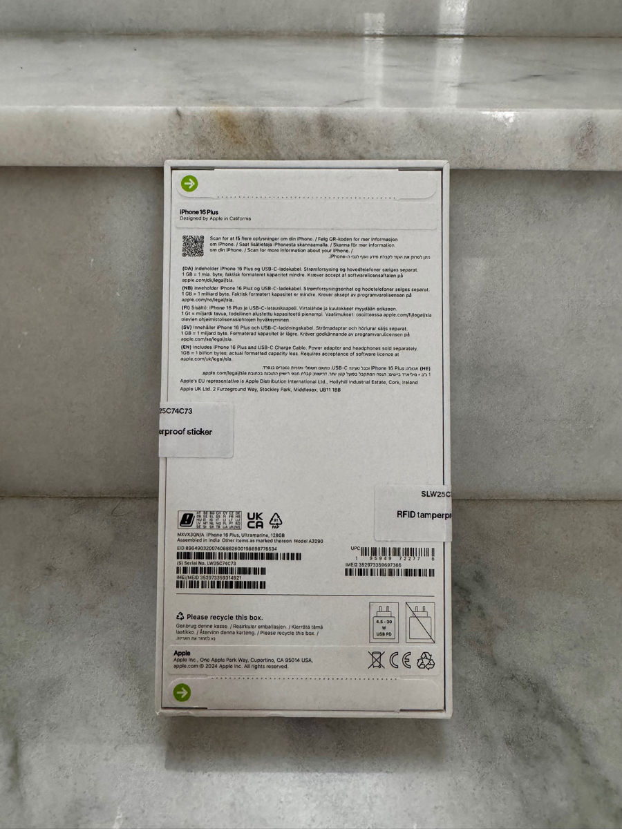 Vand iPhone 16 Plus 128Gb Black , White , Teal , UltraMarin Sigilate!