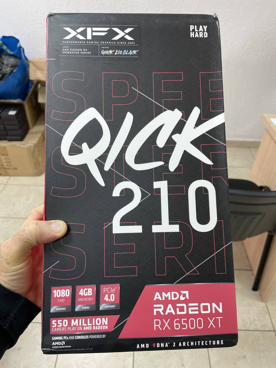 Новая запечатанная XFX Speedster Radeon RX 6500XT 4GB GDDR6