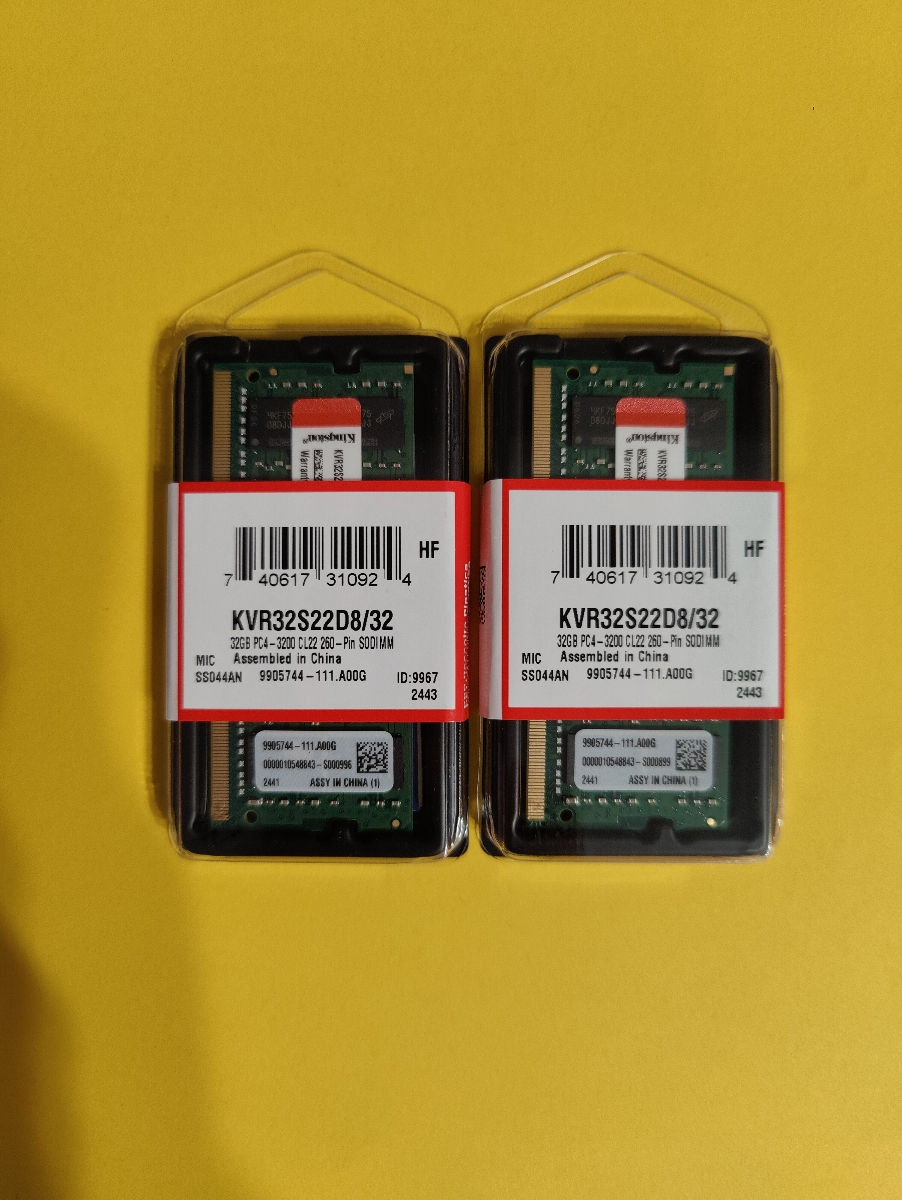 DDR4 64GB Ram Laptop 3200Mhz Kingston Fury SODIMM/ Nou Sigilat