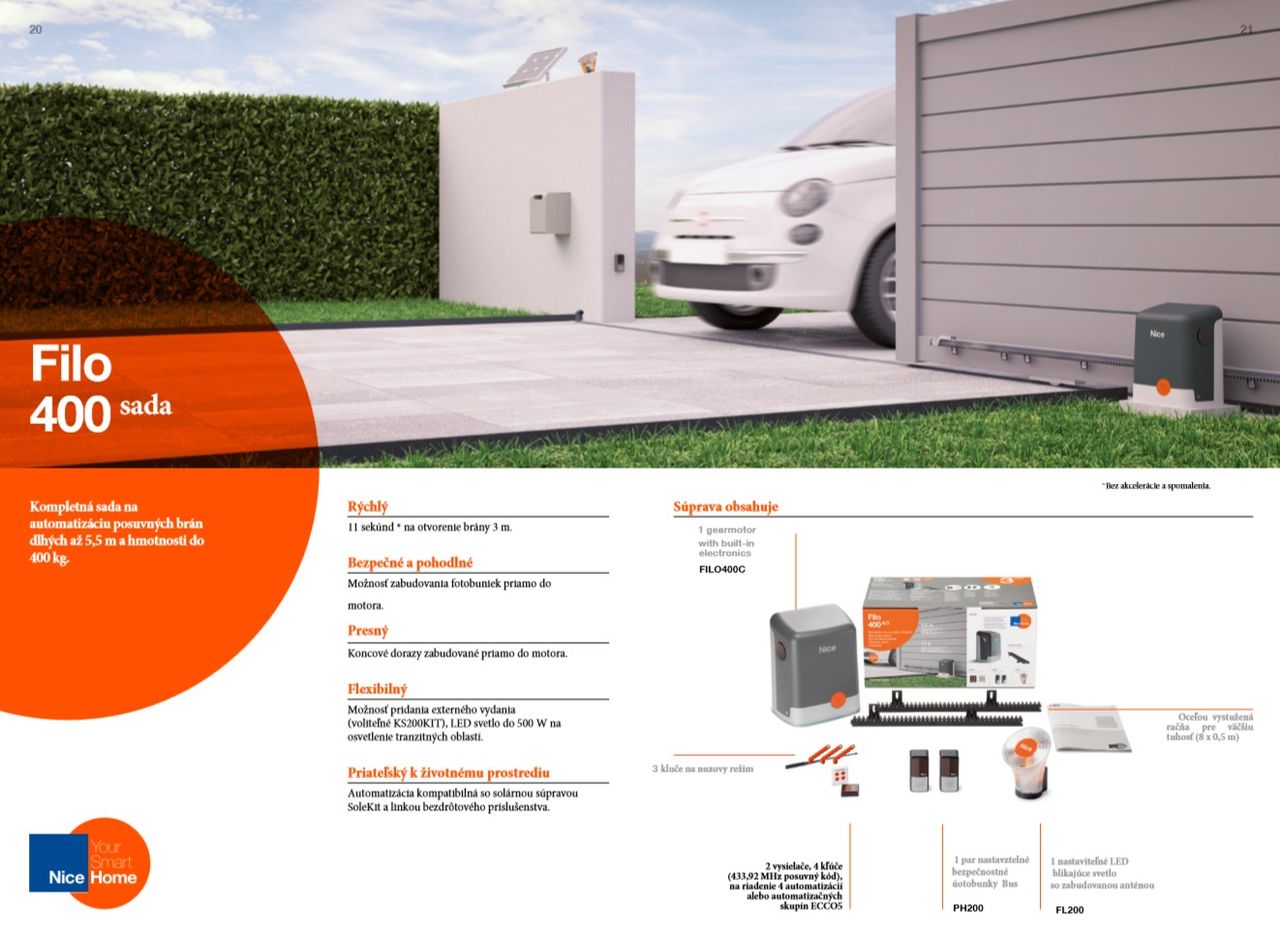 Nice Home Filo 400 Made In Italy комплект автоматики для окатных ...