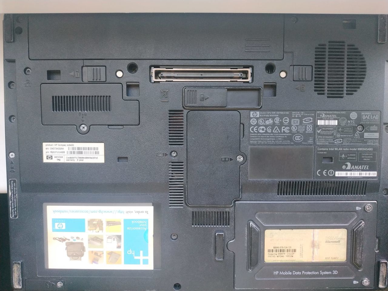 Срочно, Notebook HP Compaq nc6400 б/у в рабочем состоянии