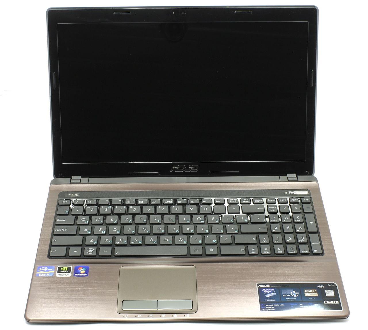 Продам Asus A53S i5-2430M 2.4Ghz DDR3 8Gb GeForce GT 630M с 2Гб HDD- 500Gb