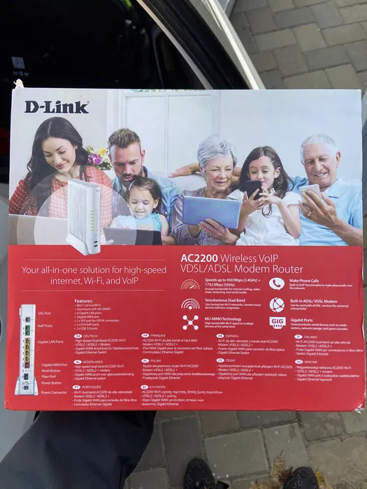 D-LINK AC2200 Wireless VDSL/ADSL VoIP Modem Router DVA-5593