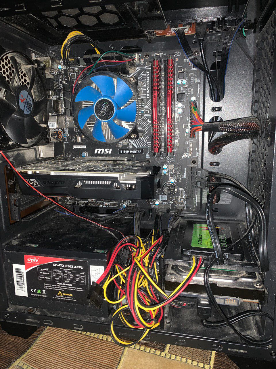 Пк с монитором.Nvidia Gtx 1050ti 4gb/intel I5 7500/16gb Ram Ddr5/motherboard Msi B150m Mortar/бп650w