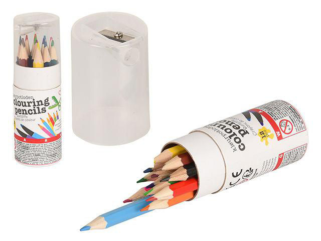 Set Creioane Colorate 12Buc, Ascutitoare