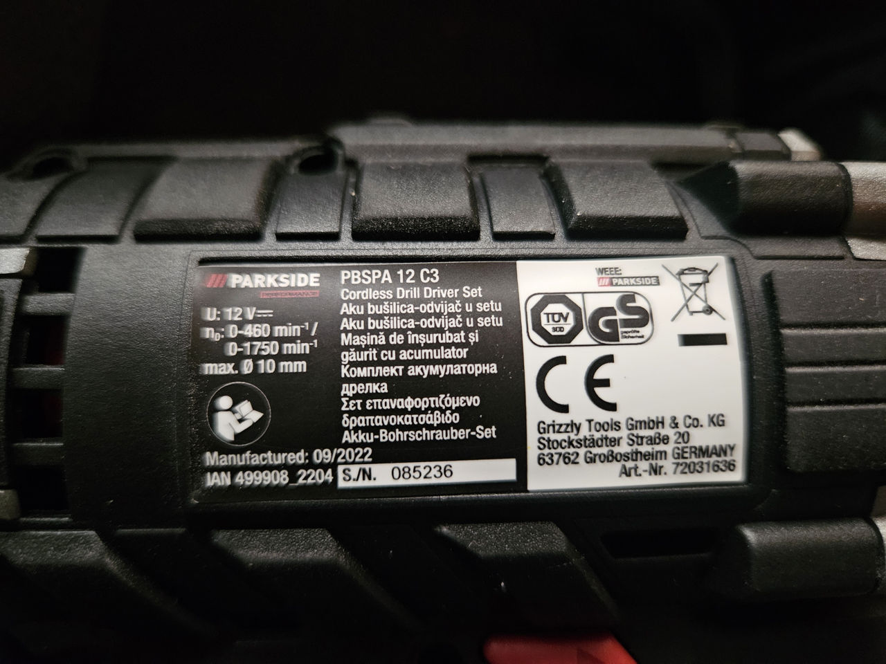 Parkside Performance 12 V / 2 Ah pbspa 12 C3