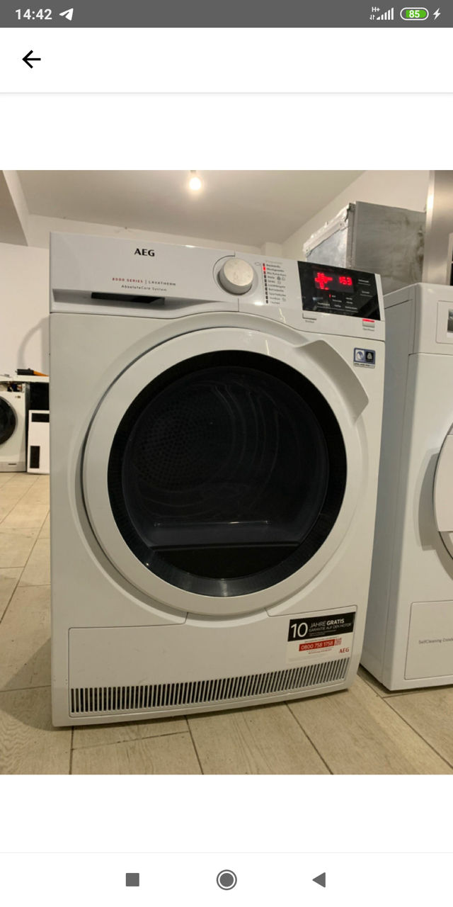 Компрессорная сушильная машина AEG 8000 серии на 8 кг