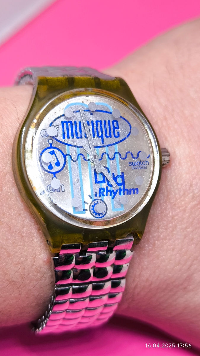Swatch musical швейцарские часы на хорошем ходу