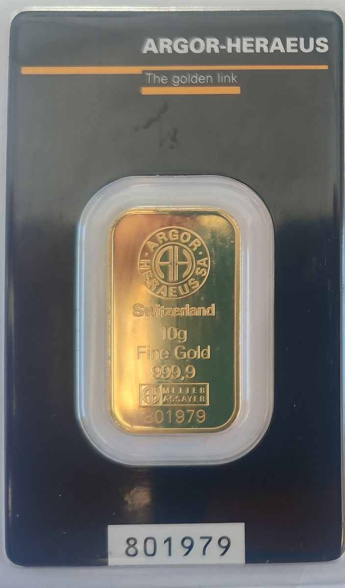 Золотой слиток на 10 гр