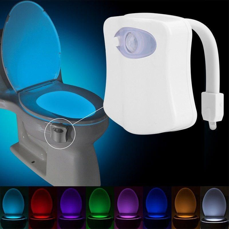 Подсветка для унитаза LED с датчиком движения 8 цветов.
