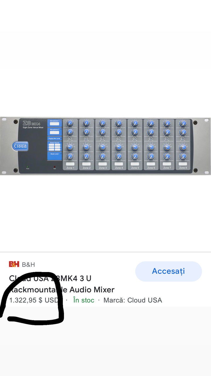 Cloud Electronics CX-A450 și Z8MK4 - 8 Zone Mixer