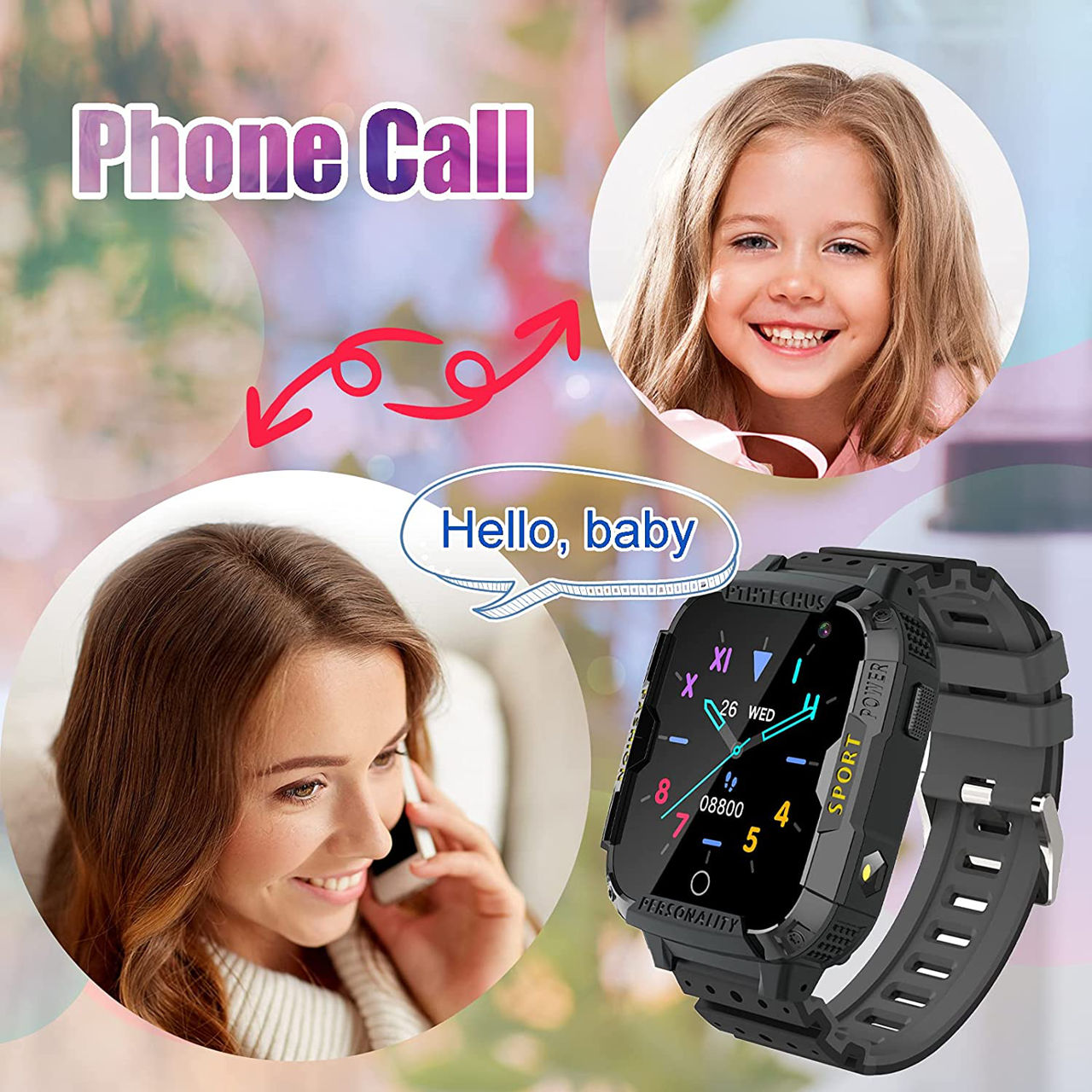 Ceas inteligent pentru copii pentru băieți fete cu cartelă sim