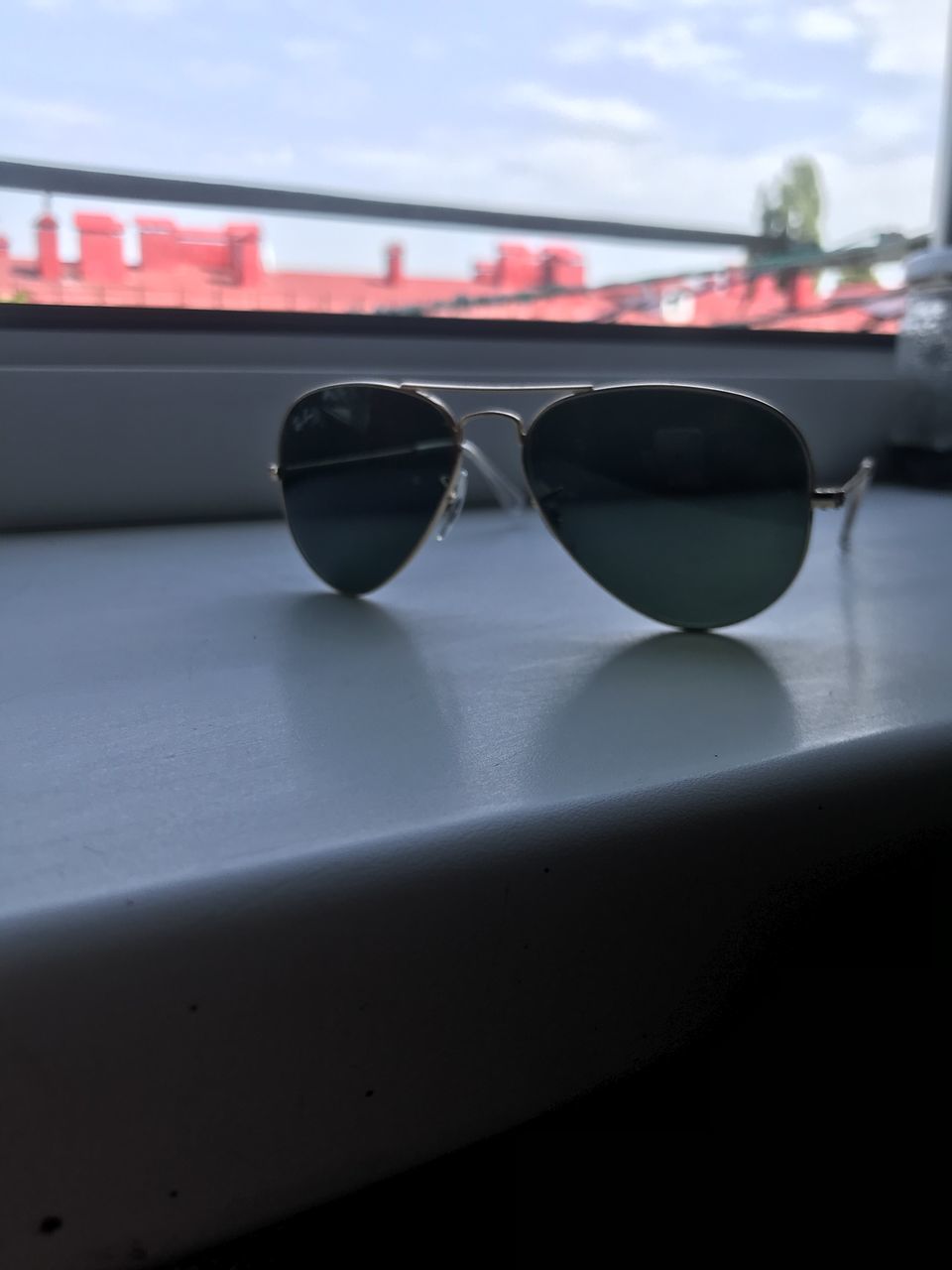 Ray ban aviator gold made in italy 55014 original