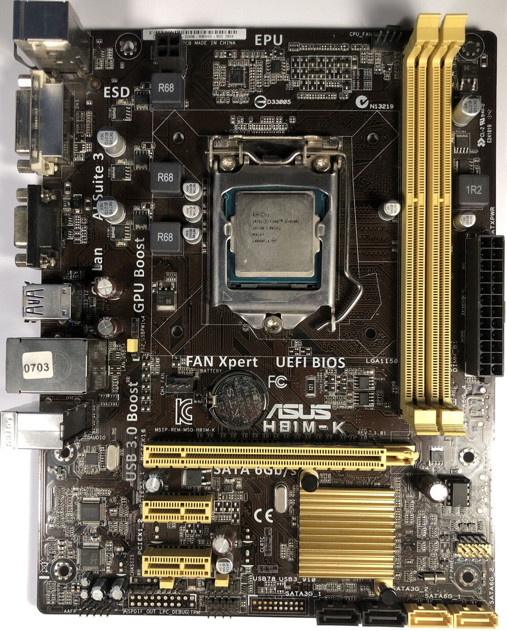 Socket Intel LGA1150 / Asus H81M-K
