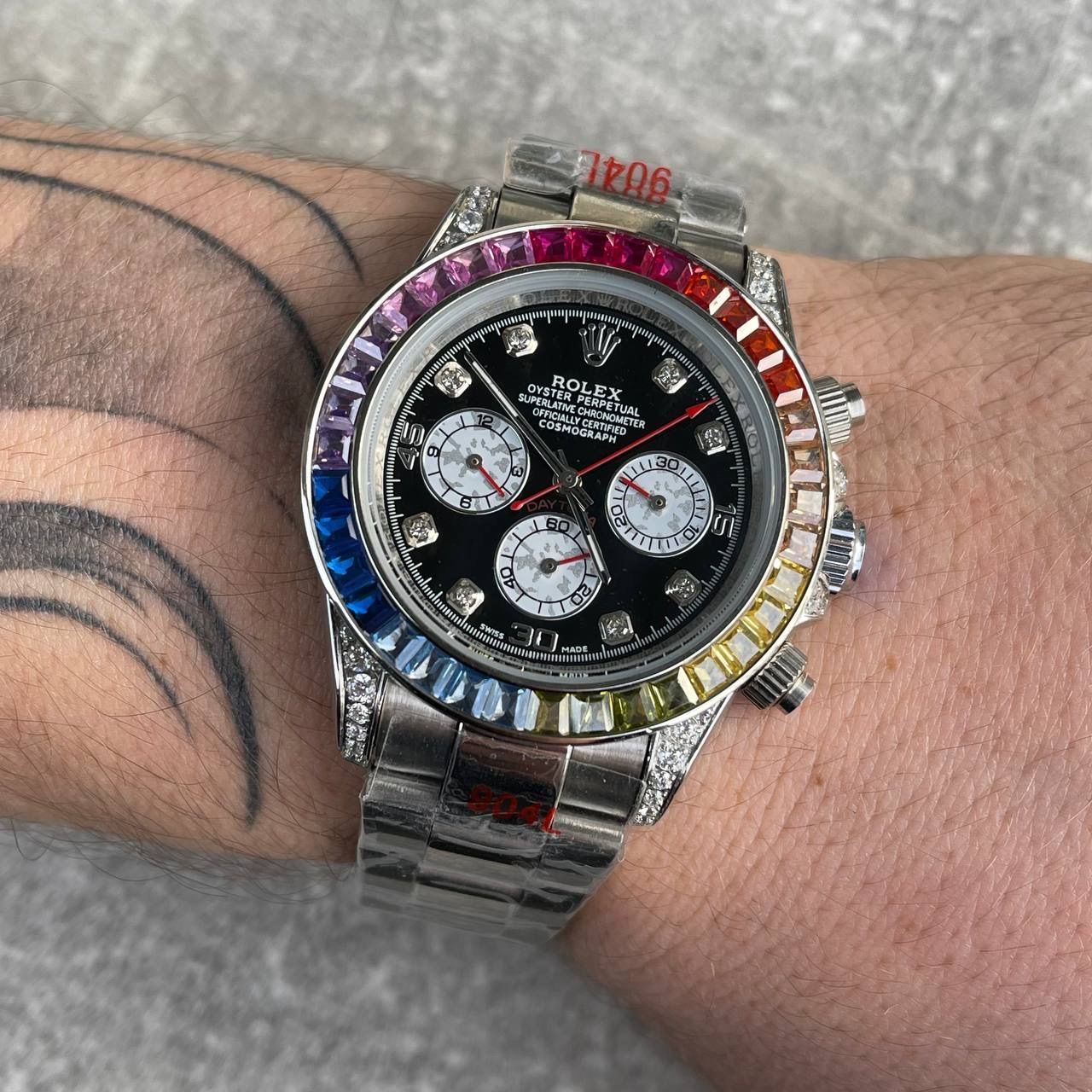 Rolex Rainbow Silver crystals - 250 euros