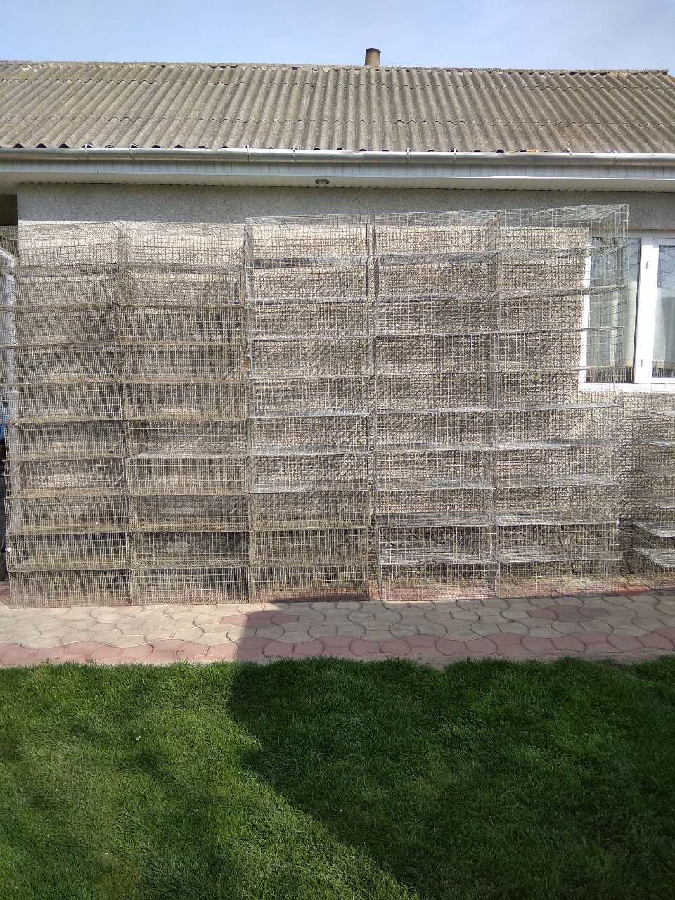 Custi [setci] de inox cccr.pentru transportarea gainilor.puilor.rati