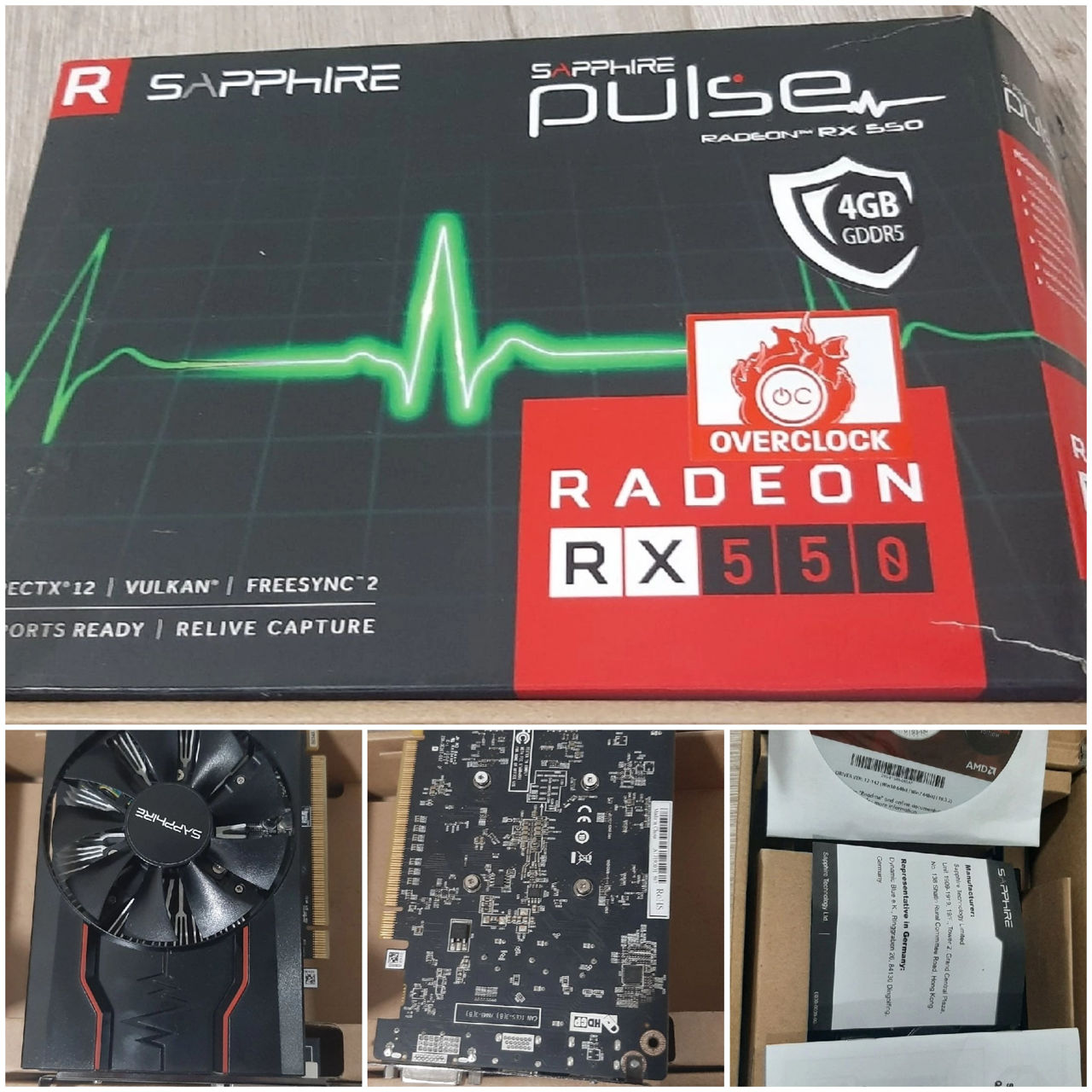 Radeon RX550 4GB GDDR5 128BIT