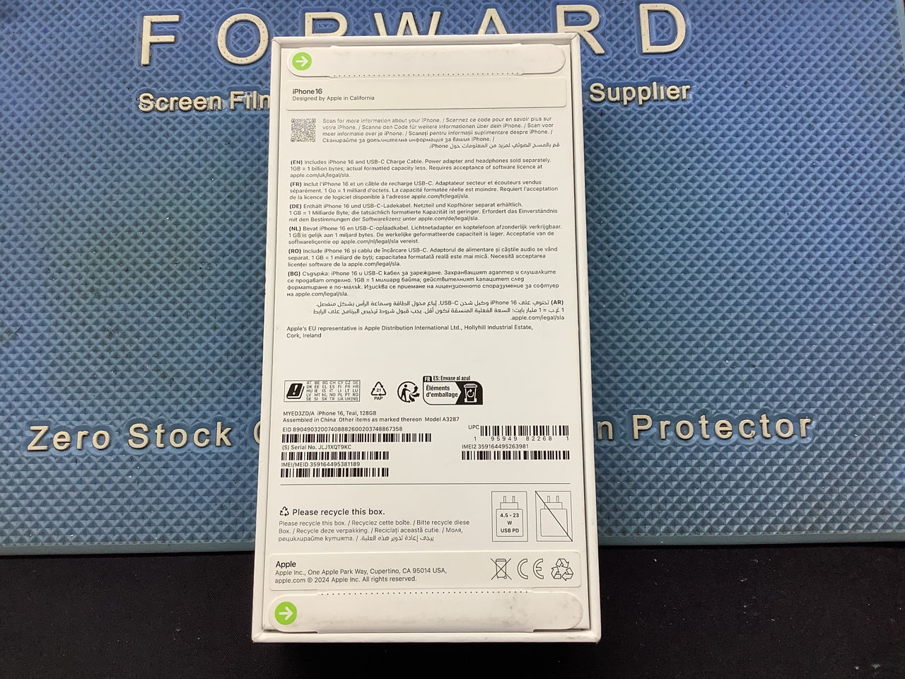 iPhone 16 128GB цвет Teal новый запечатанный (sigilate) 749 euro iPhone ...