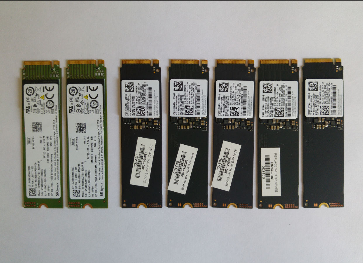 SSD M.2 NVMe Noi 256GB Samsung PM991 si SKhynix BC511