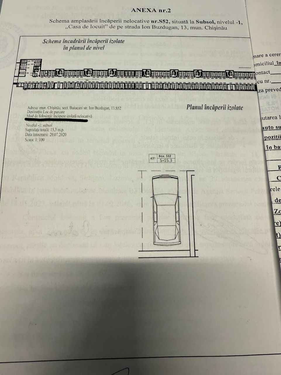 Vand Garaj - Ion Buzdugan 13. Subsol nivelul -1