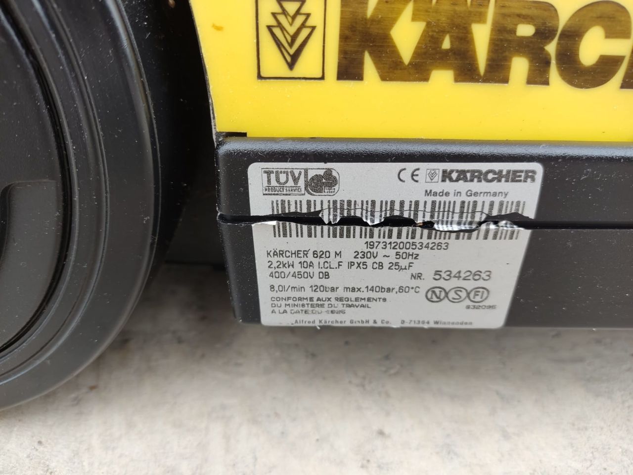 Aparat de spălat cu presiune înaltă Karcher 620M, adus din Germania