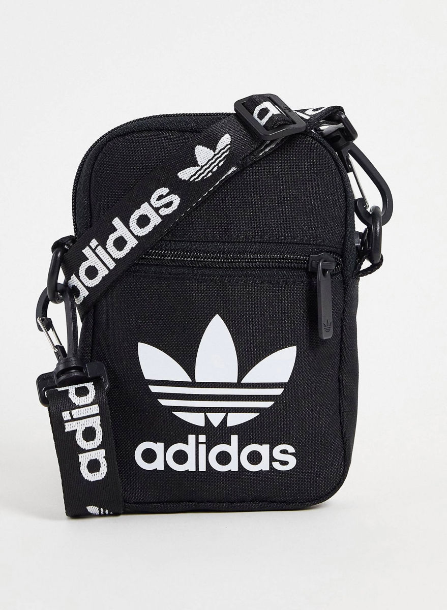 Geantă de corp adidas Originals adicolor cu curea de marcă în negru