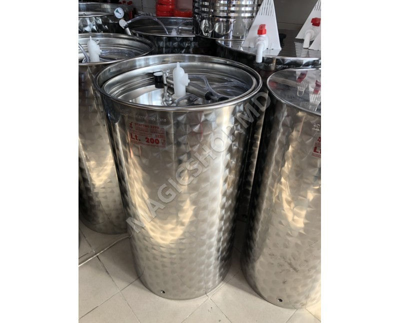 Butoai de inox, capac pneumatic + robinet 100l, 150l, 200l, 300l, 400l ...
