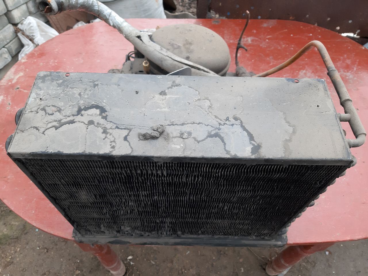 Motor de la frigider de vitrină magazin tot cu radiator