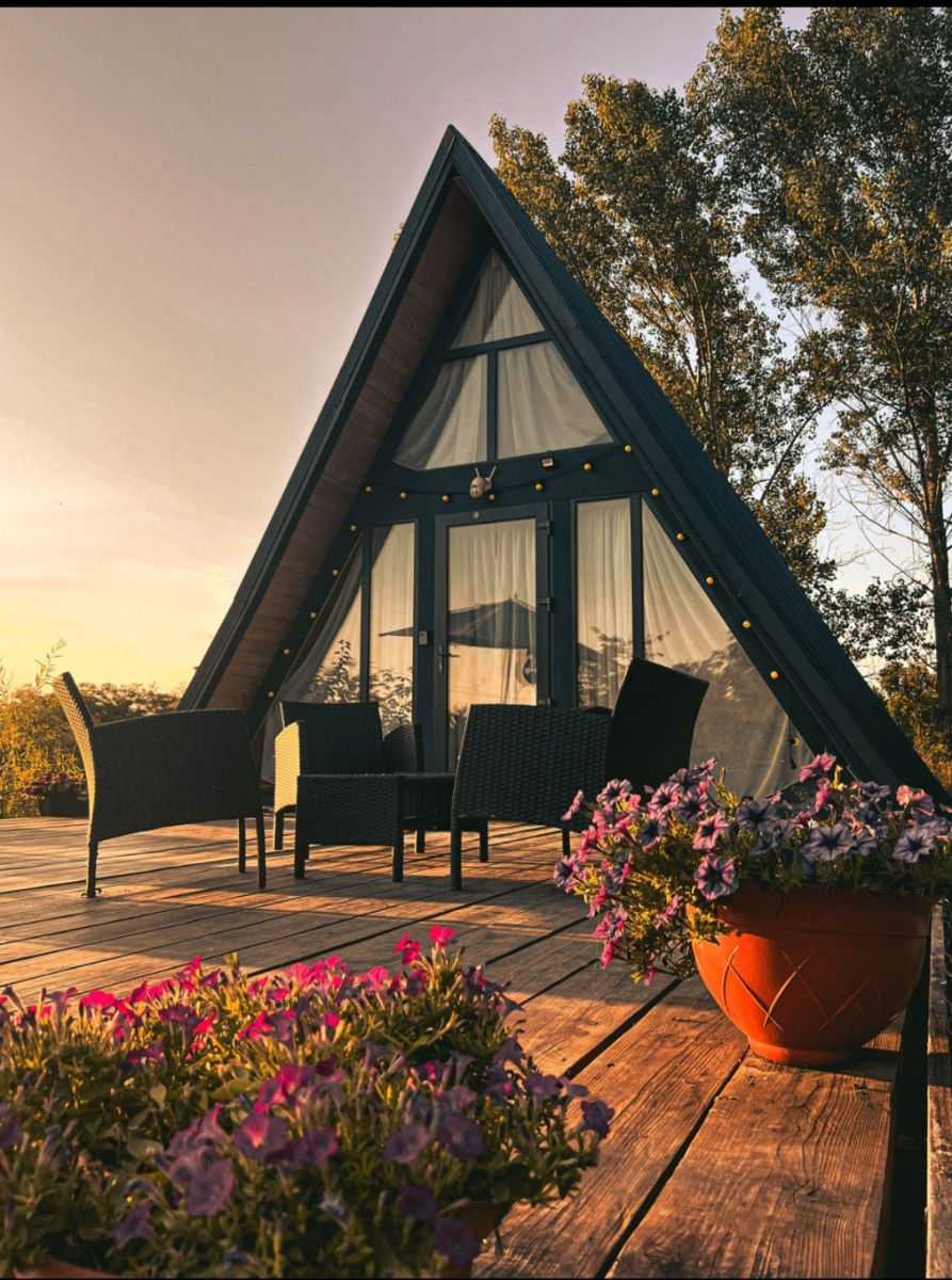 Дом (80м2) на 24 часа с кинотеатром под открытым небом, чаном с джакузи,Aframe