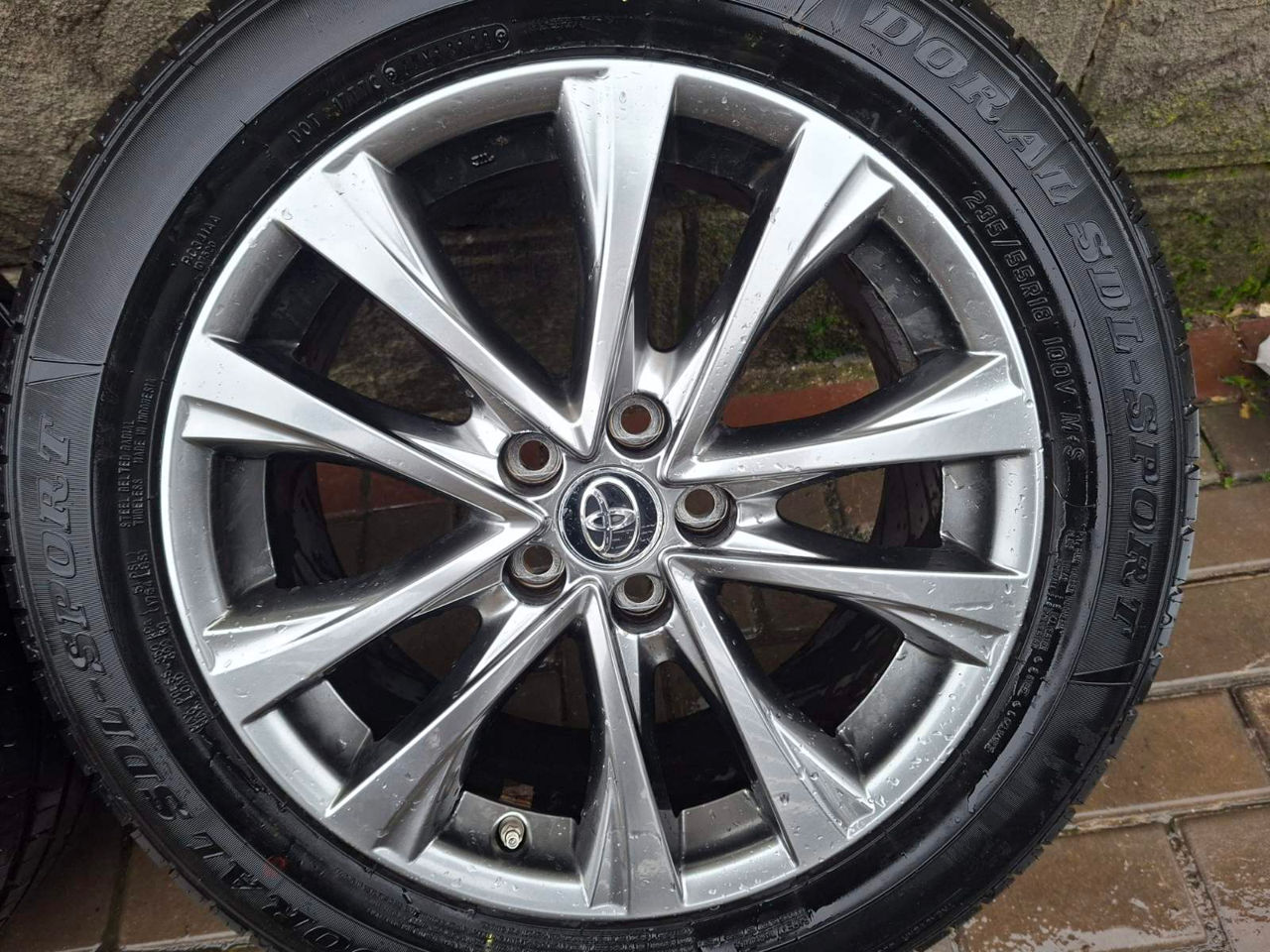 Jante Toyota 18'' OEM Japan + senzori tpms (EU) + anvelope Dunlop 235/ ...