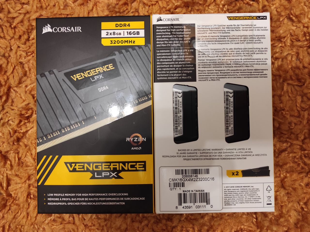 Corsair Vengeance LPX KIT 16GB DDR4-3200MHz новая