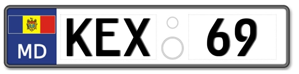 Номер автомобильный KEX 69