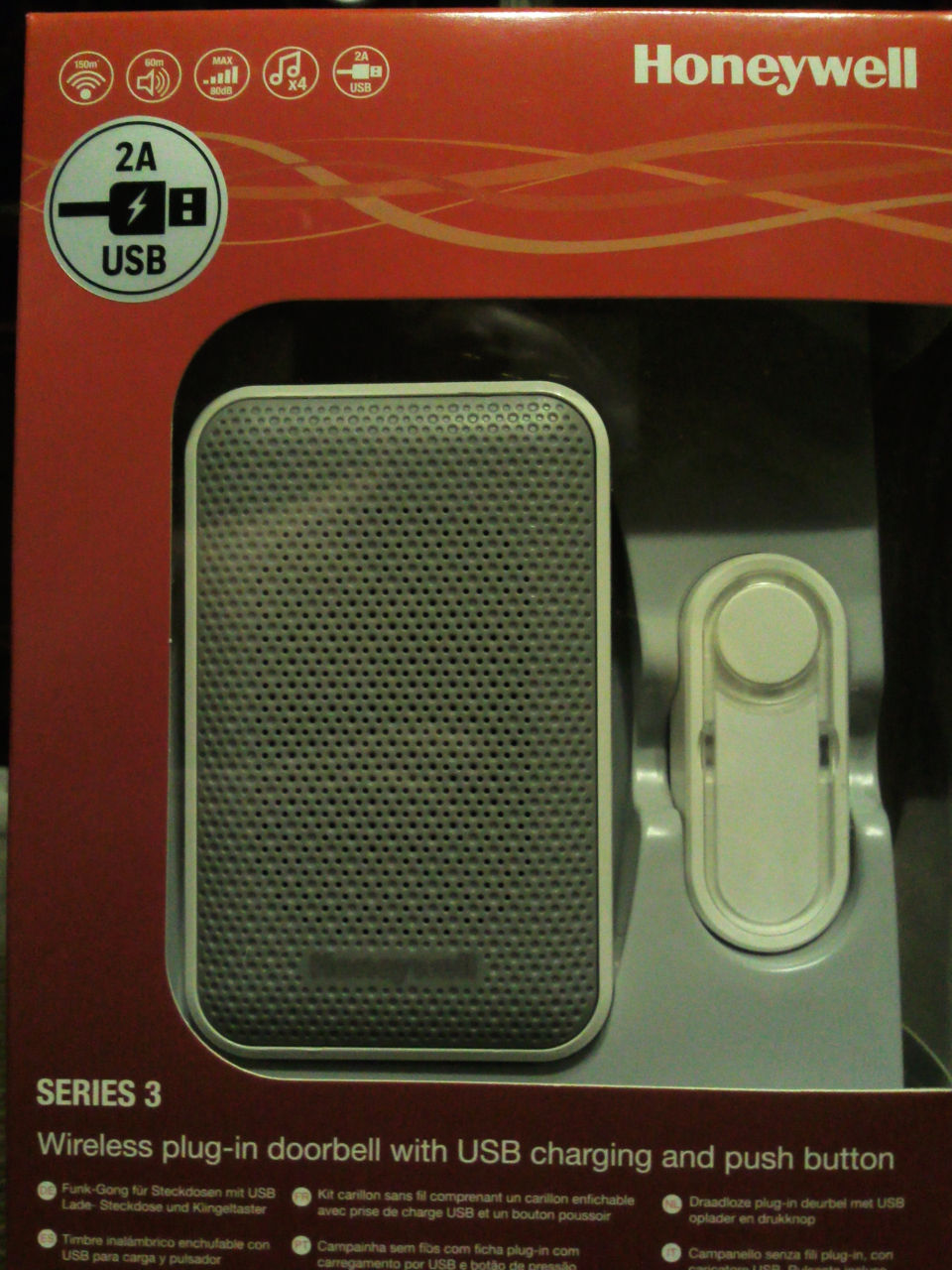 Honeywell (USA) беспроводной дверной звонок с USB-зарядкой и ...