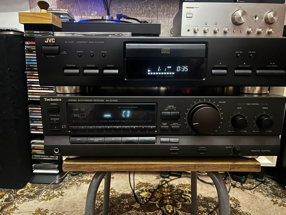 Усилитель Technics SA-GX130D + CD - JVC XL-V120