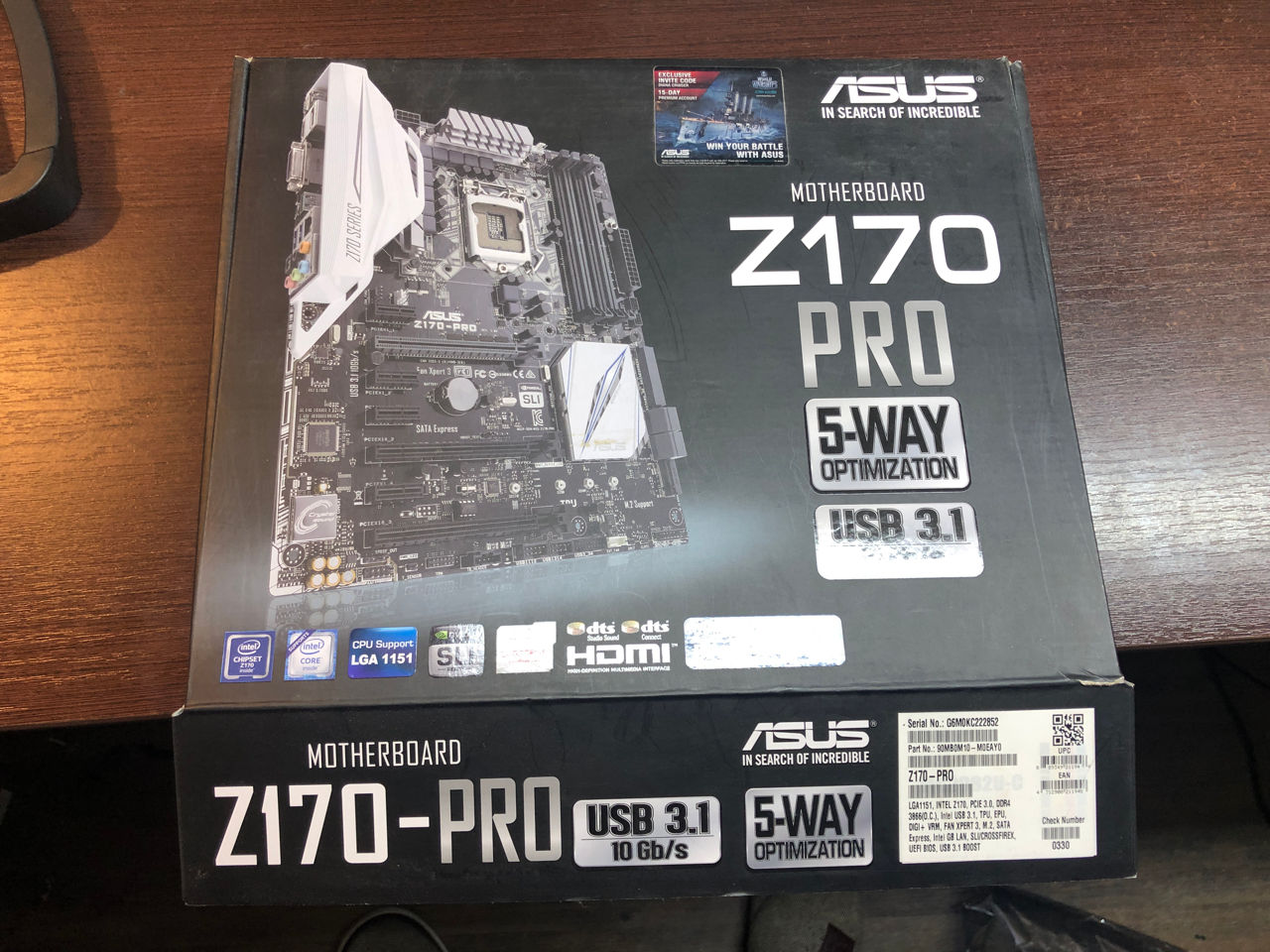 Z170 PRO + 8GB RAN + CPU