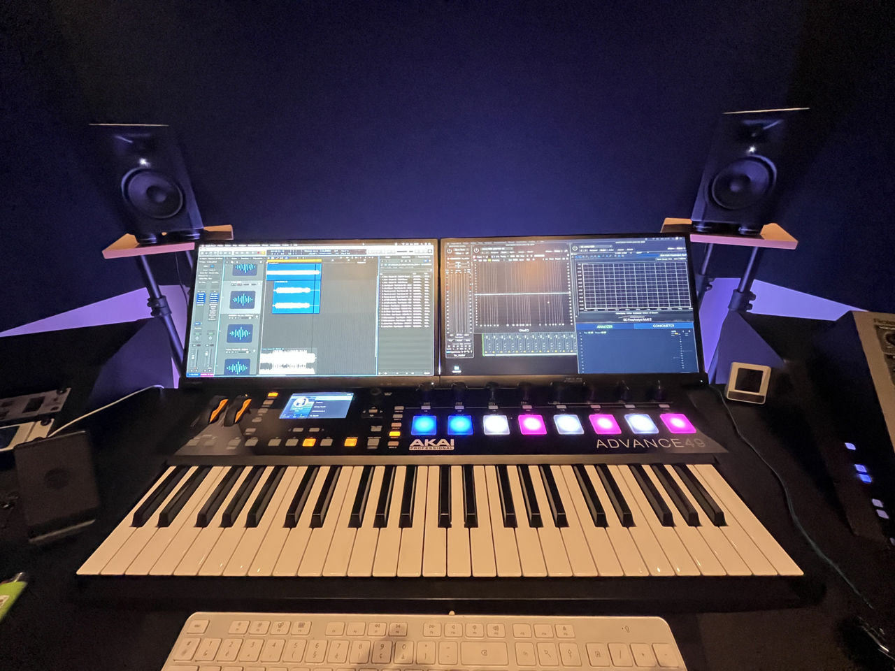 Akai Advance 49 (made in Taiwan). Yamaha MoDX 6+ (Montage)