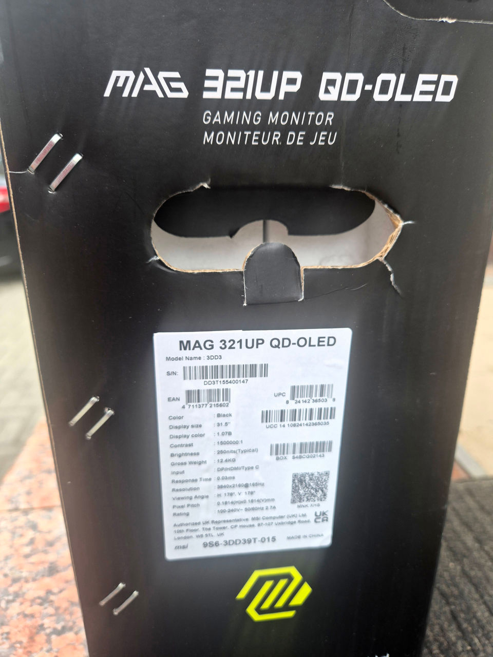 MSI MAG 321UP 31.5 165Hz QD-Oled Новый-запечатанный - 21000 Лей