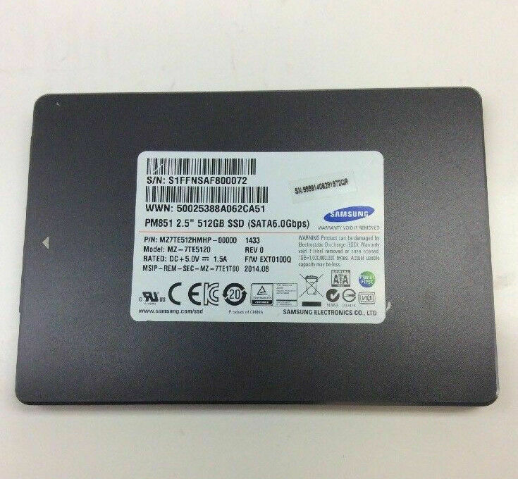 Samsung PM851 - 512GB - MZ7TE512HMHP-00004, MZ-7TE5120 2.5 SSD