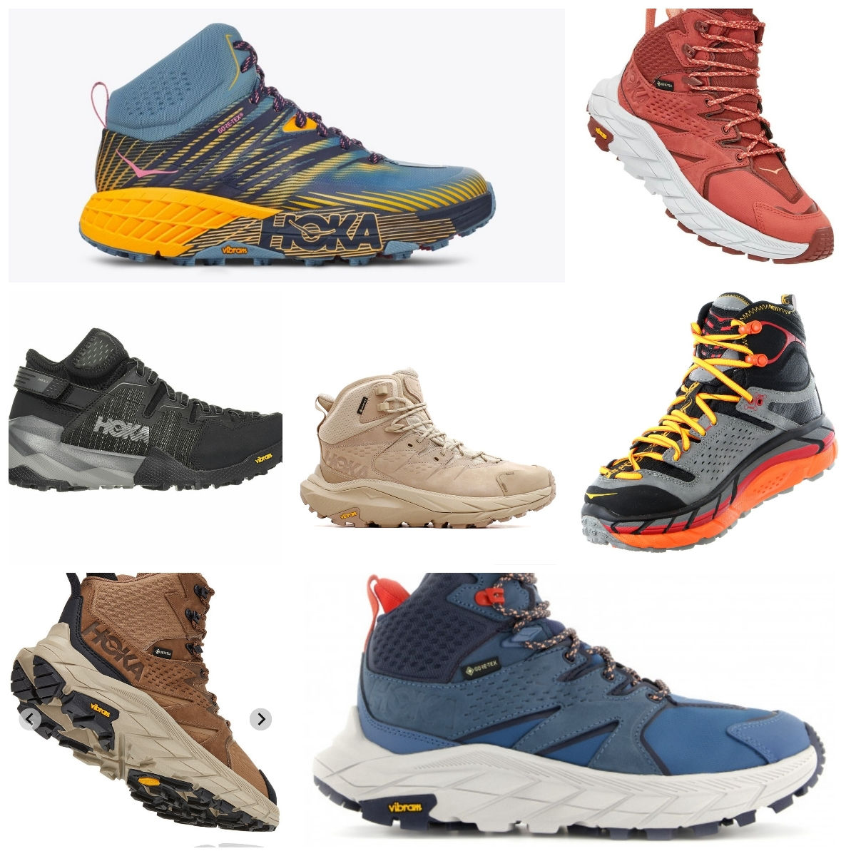 Нескользящая подошва Vibram, непромокаемые, кожаные ботинки Hoka France ...