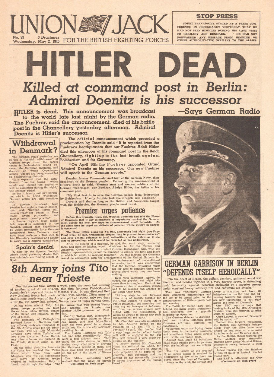 S-au împlinit 77 de ani de la sinuciderea lui Adolf Hitler