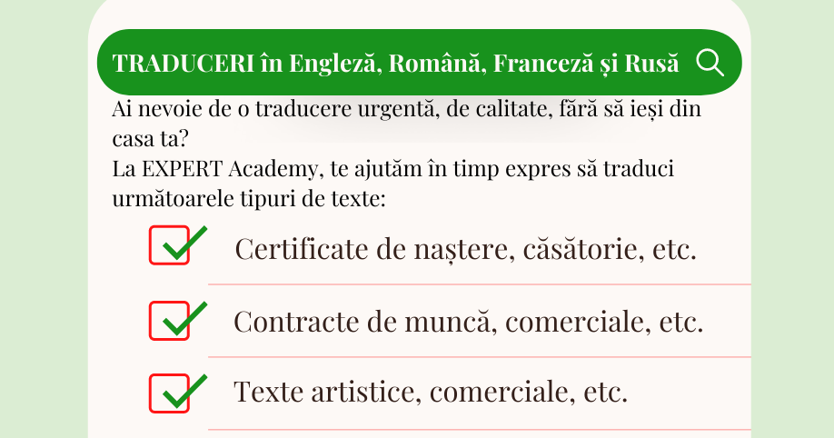 Realizez Traduceri Autorizate Engleză, Rusă, Franceză