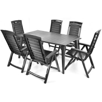 Set mobilier de grădină Hecht Samana Chair Graphite cumpăra la preț mic ...