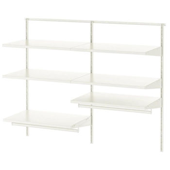 Cuier pentru haine Ikea Boaxel 2 sectiuni 125x40x101 (Alb) cumpăra la ...