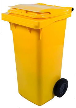 Coș de gunoi Hydro S Tomberon plastic cu roti cauciuc, standart, 120 L ...