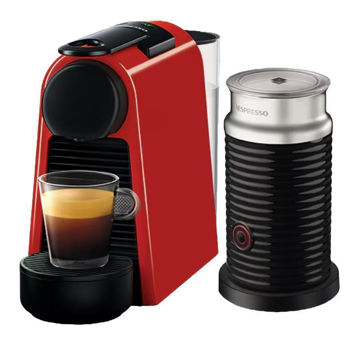 Automat de cafea cu capsule Nespresso Essenza Mini Red + Aeroccino3 ...
