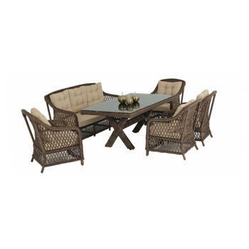 Set mobilier de grădină SunYard Set Rolex 363 cafeniu-sur inchis ...
