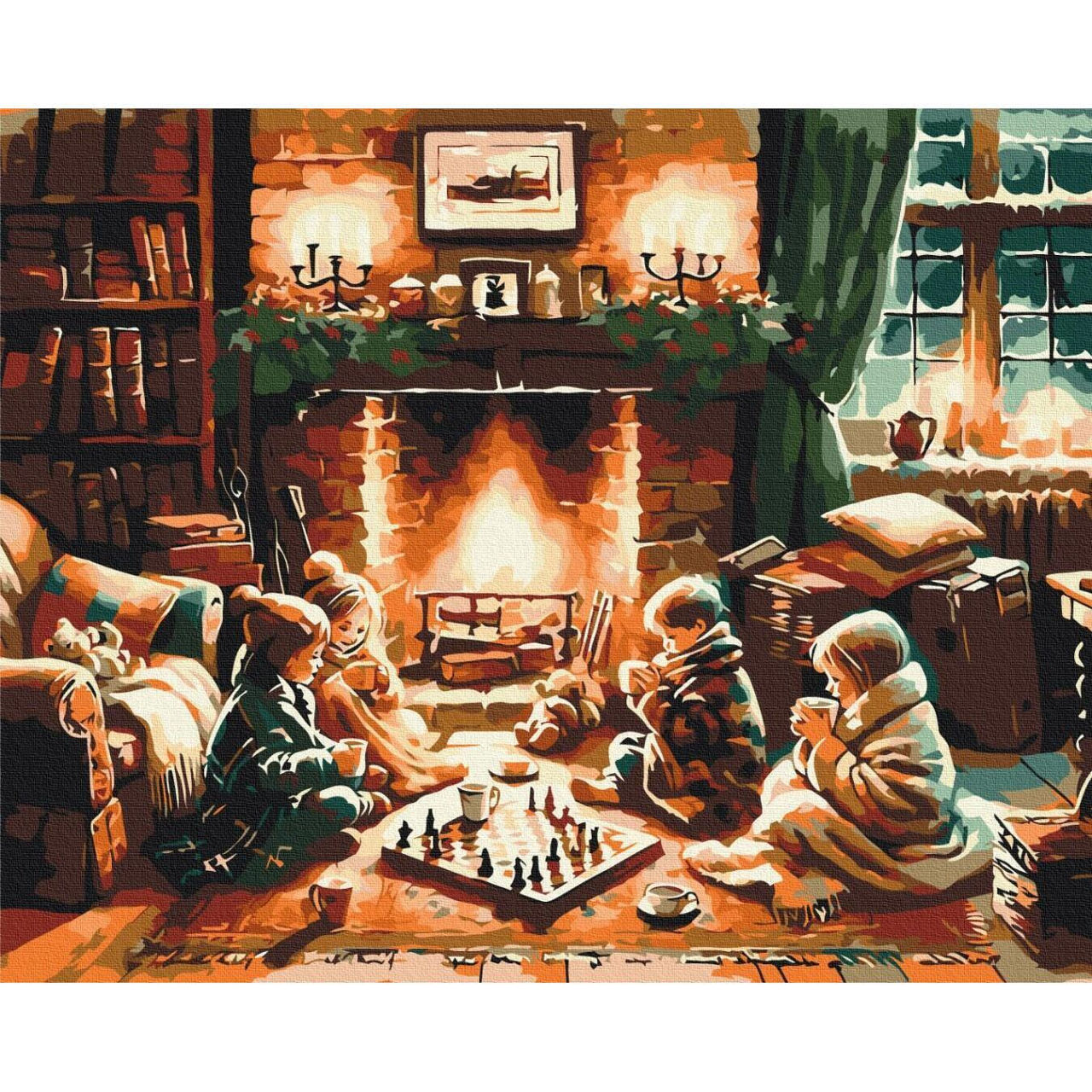 Tablou pe numere BrushMe BS53848 40*50 cm (în cutie) Când este viscol cumpăra la preț mic în ...