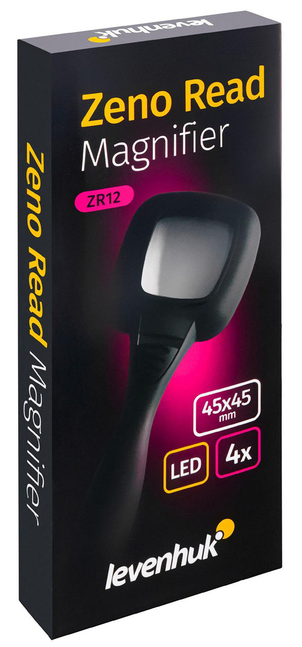 Accesoriu pentru casă Levenhuk Zeno Read ZR12 Lupa 4x, 45x45 cu led ...