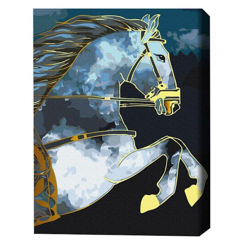 Tablou pe numere BrushMe BS53041 40x50 cm (în cutie) Cal la amurg în ...