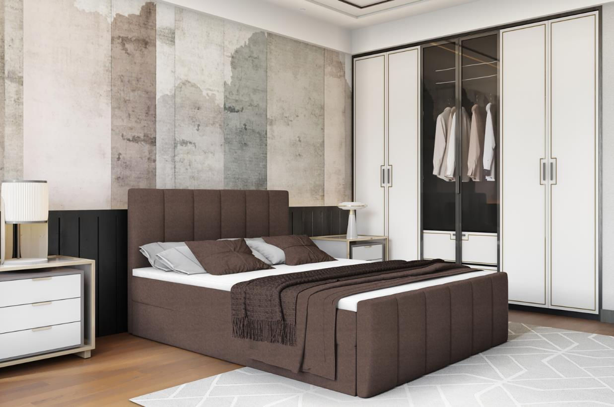 Pat Mobhaus Star Boxspring 140x200 (Brown) cumpăra la preț mic în ...